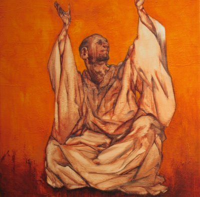 Desert father praising God – artist unkown – Curious Christian